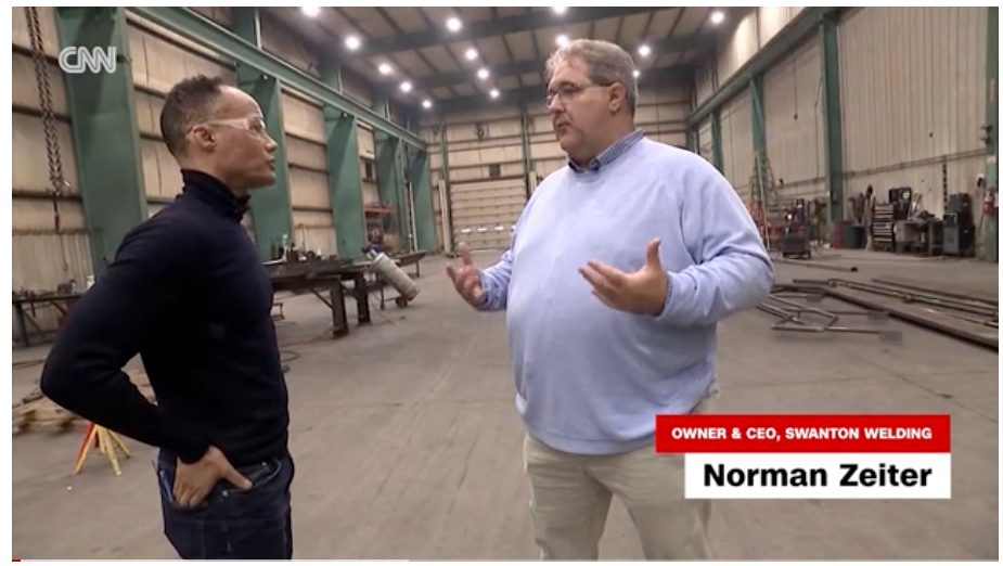Swanton Welding Featured on CNN - Manufacturing & Tariffs
